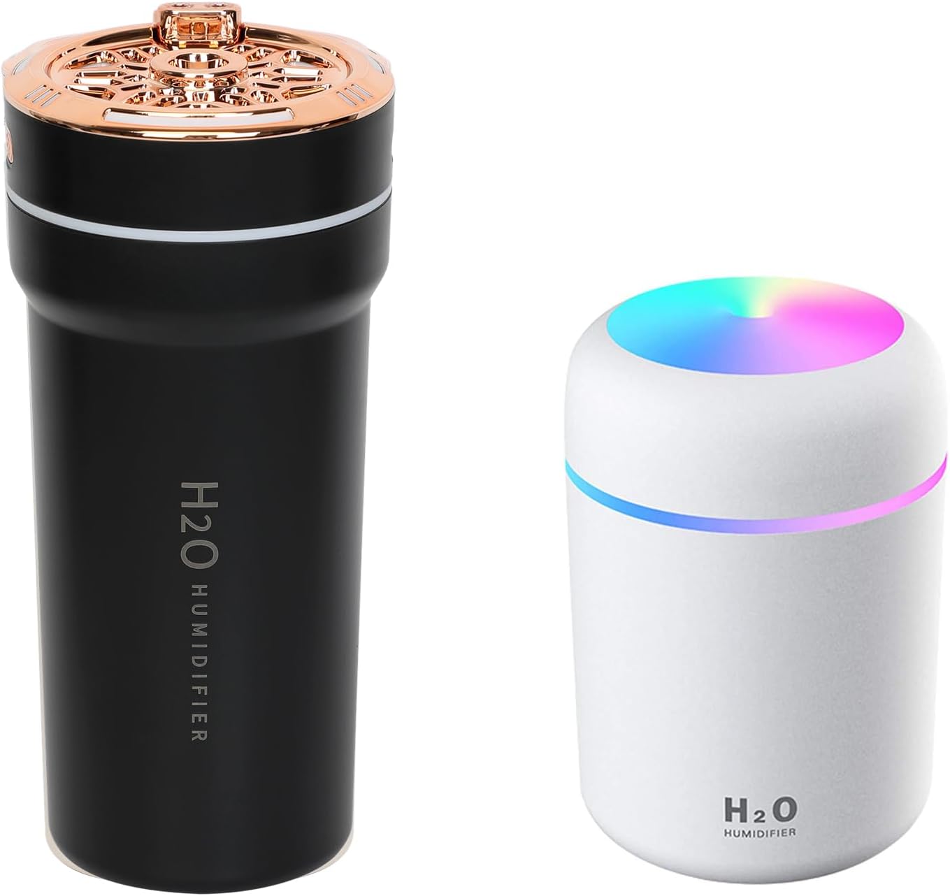 Amazon.com: Mini Humidifier & Car Diffuser Humidifier with Starry Sky ...