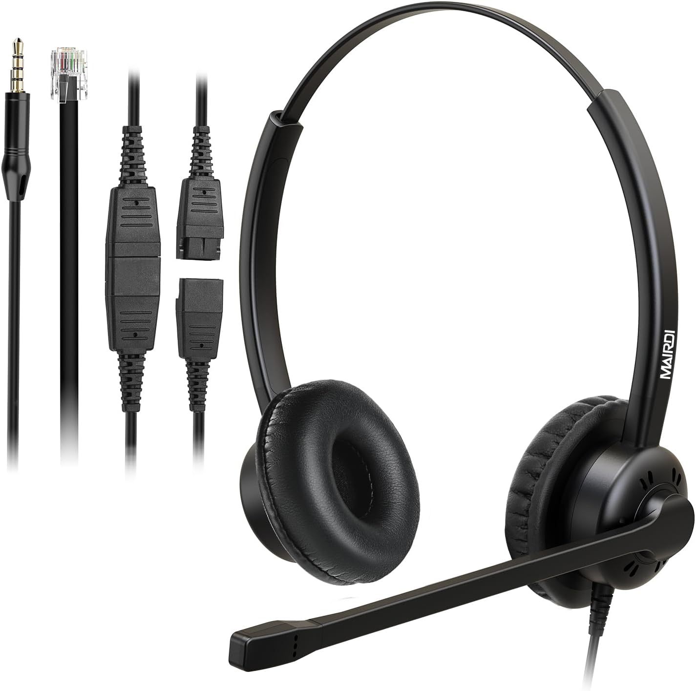 Amazon.com: MAIRDI Phone Headset with Microphone Noise Canceling ...