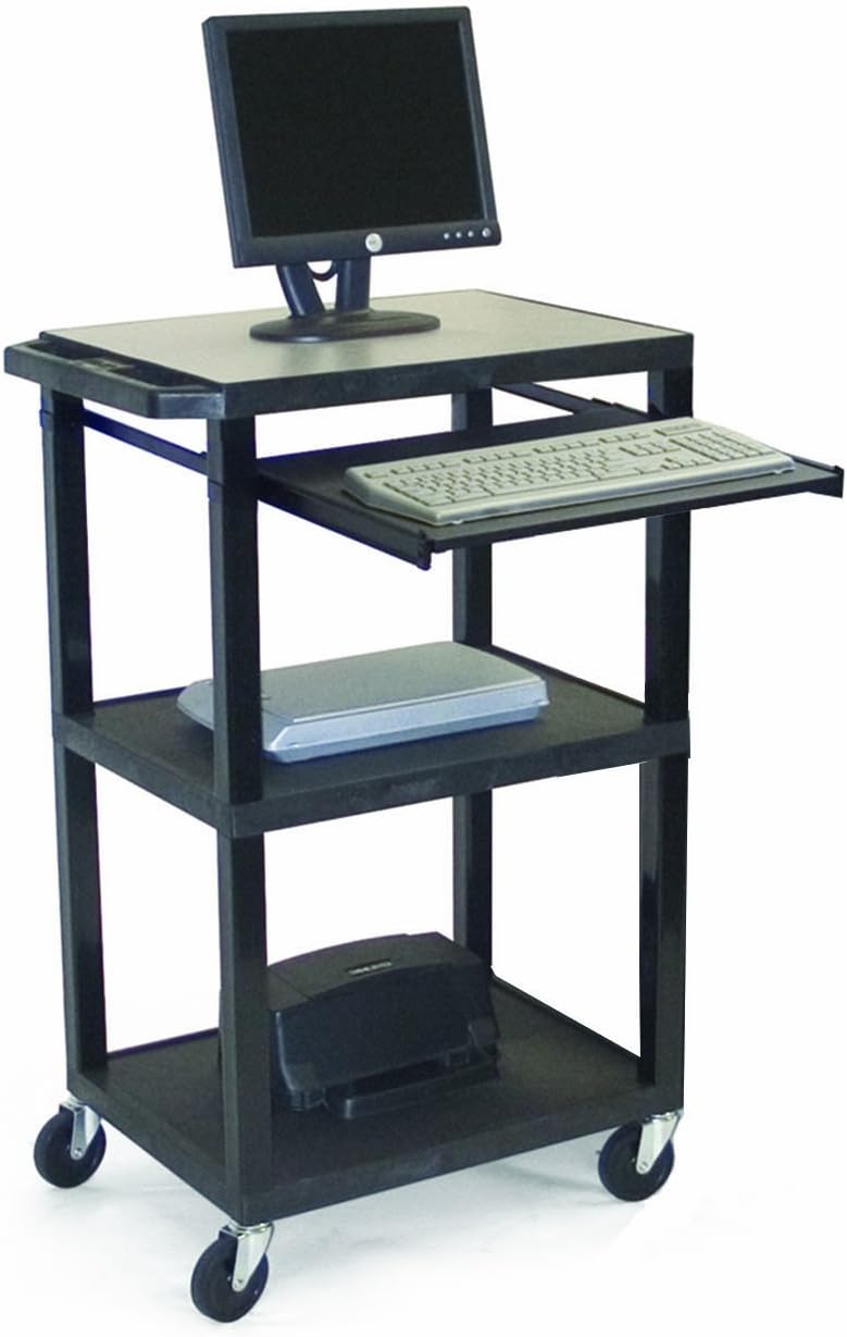Amazon.com : 18 in. Mobile Computer Workstation in Gray : Audio Video ...
