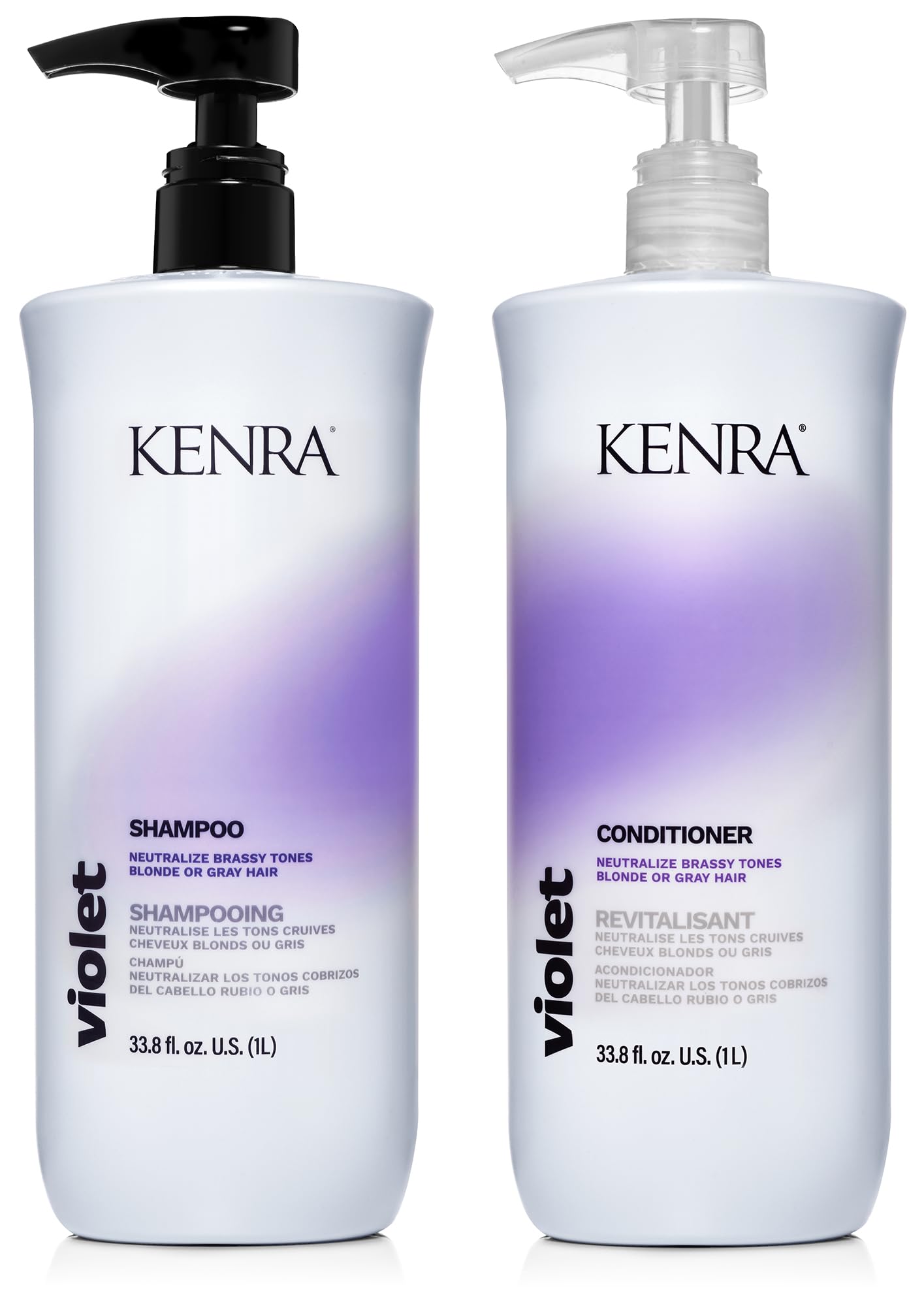 Amazon.com: Kenra Violet Shampoo & Conditioner Set | Eliminates Brassy ...