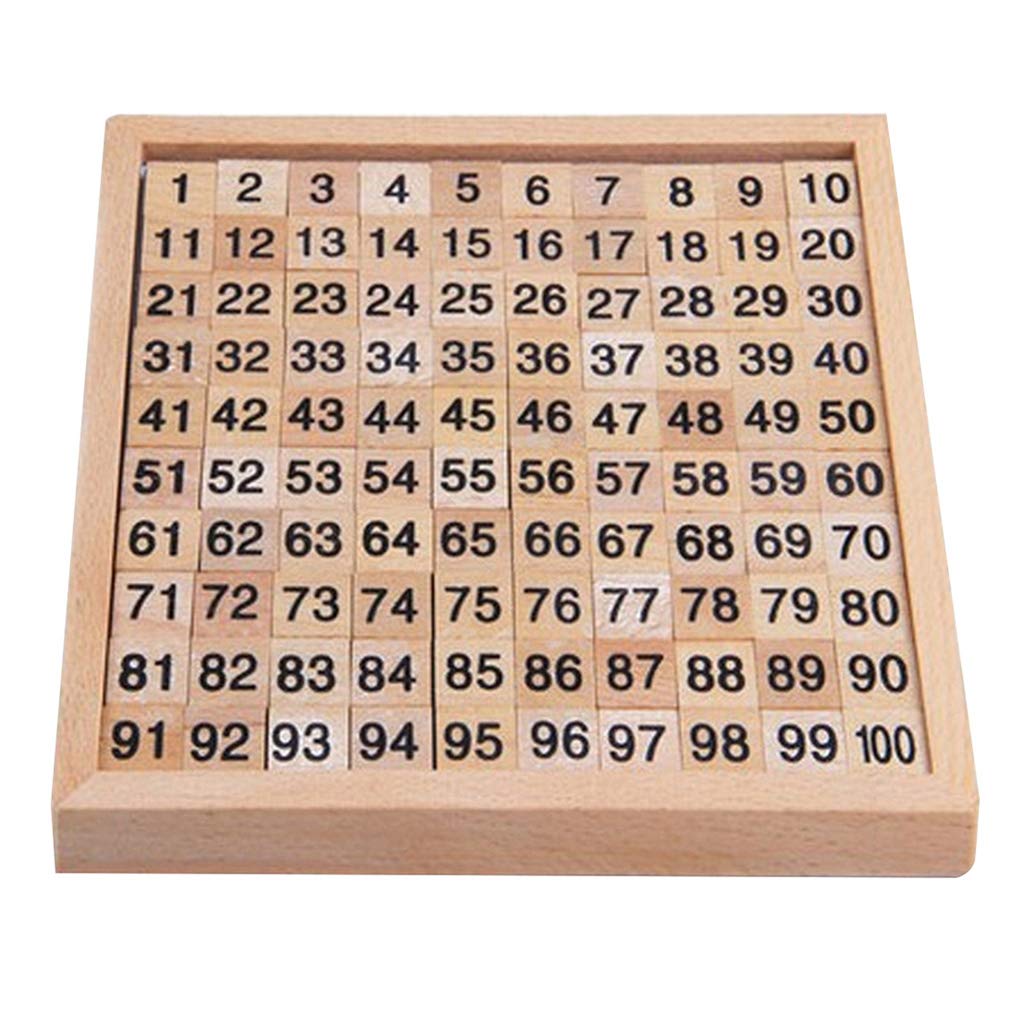 S Trouble Wooden Toys Hundred Board Montessori 1 100 Consecutive ...