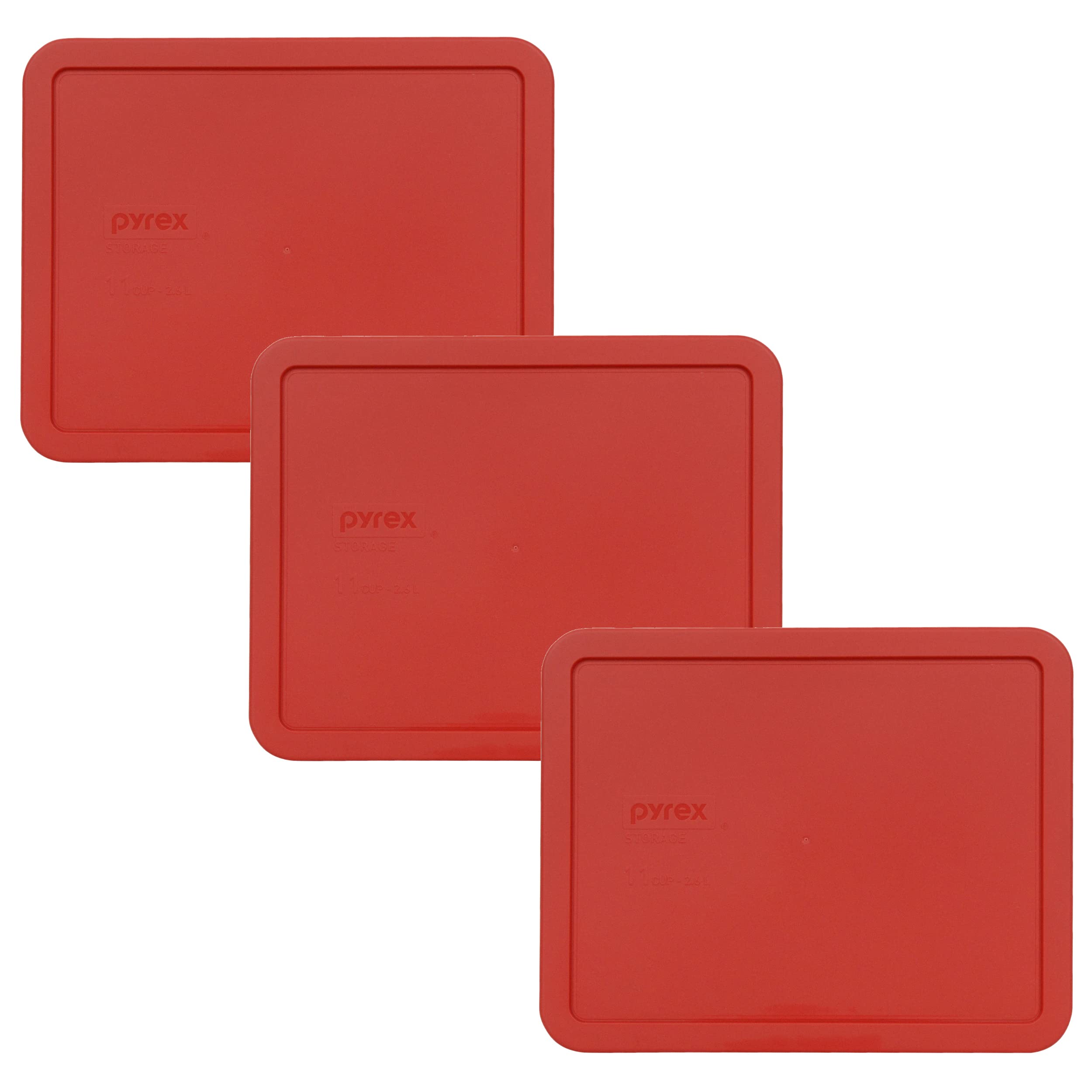Amazon.com: Pyrex 7212-PC Red Plastic Food Storage Replacement Lid - 3 ...
