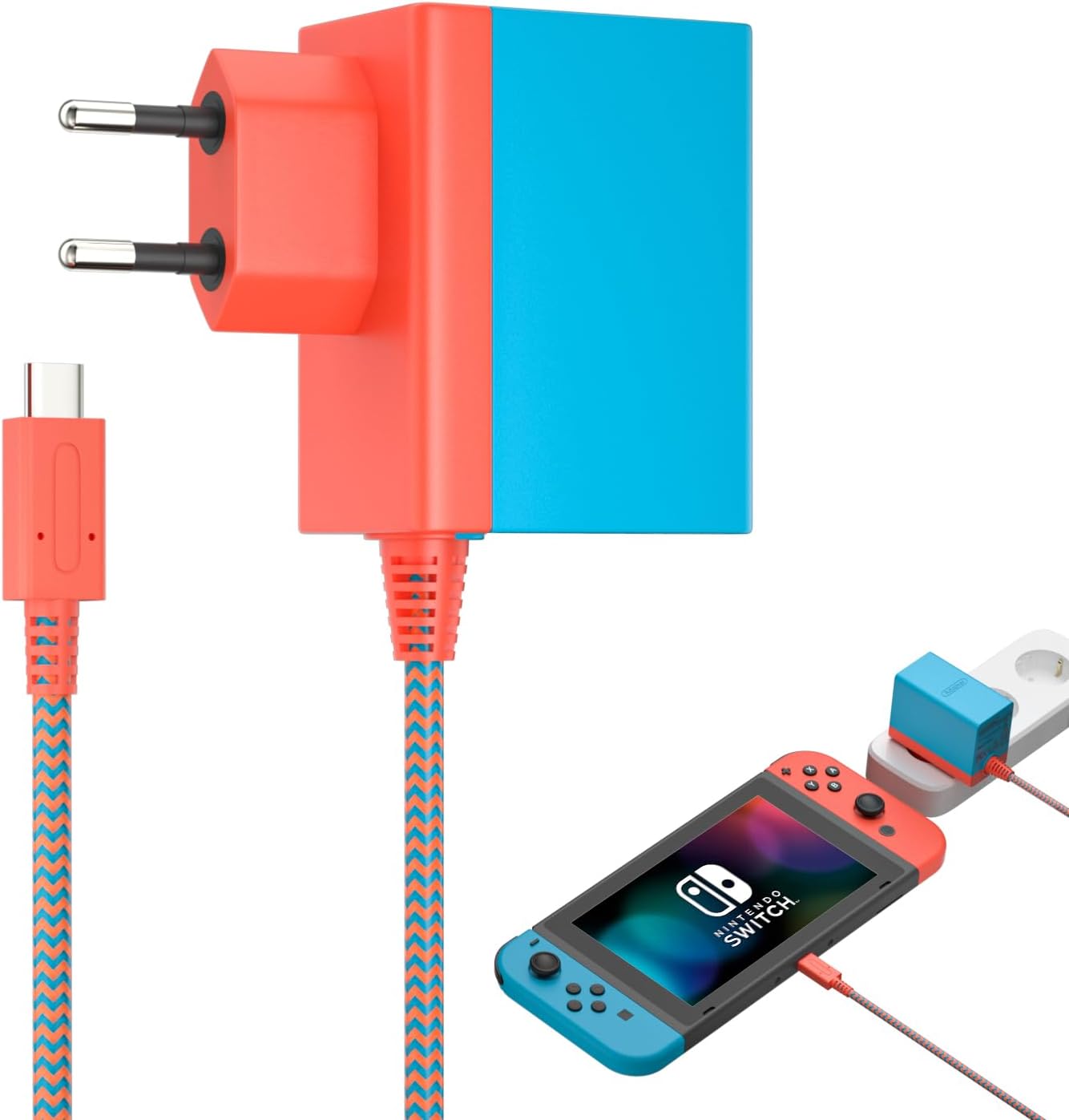 Ladegerät für NS Switch/Switch OLED/Switch Lite, innoAura Type-C AC ...