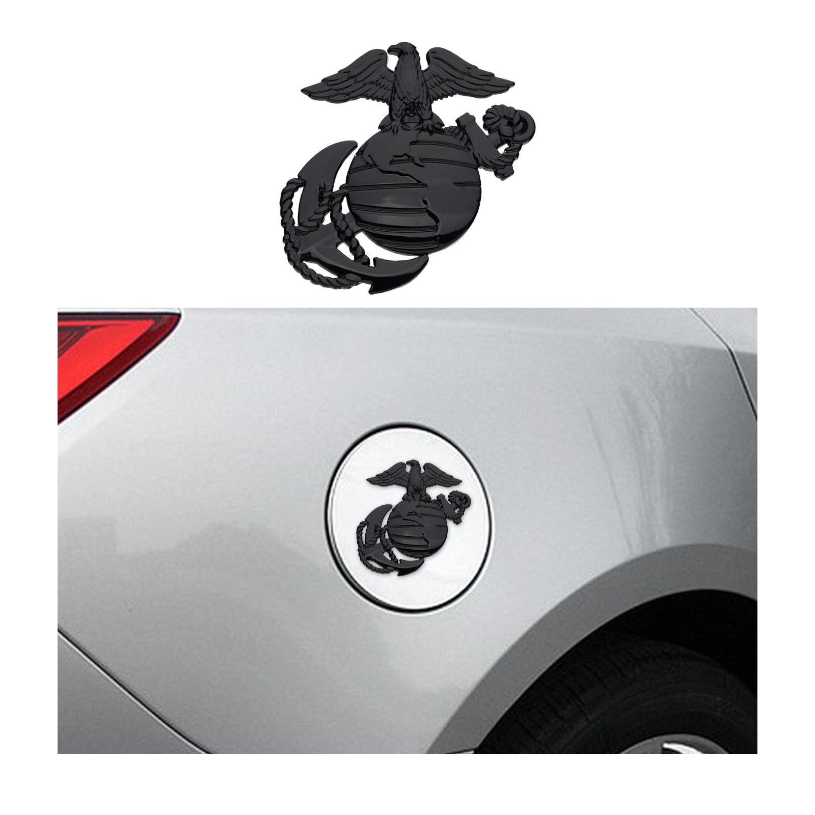 Amazon.com: Dickno US Marine Corps Car Emblem, 3D Military Hawk Globe ...