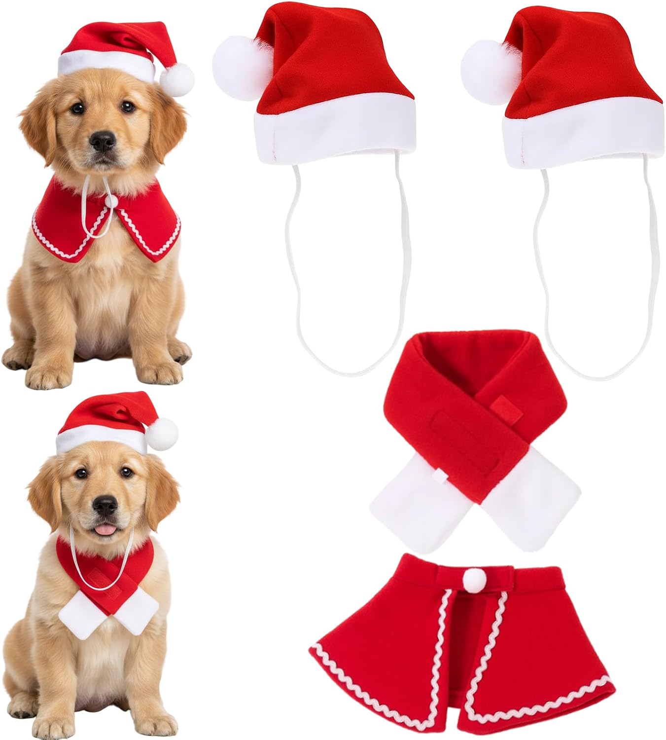 Amazon.com : Cat Santa Hat, Dog Santa Hat, Christmas Costumes for Dogs ...