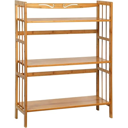 Amazon.com: Casual Home 3-Shelf Folding Stackable Bookcase (27.5" Wide ...