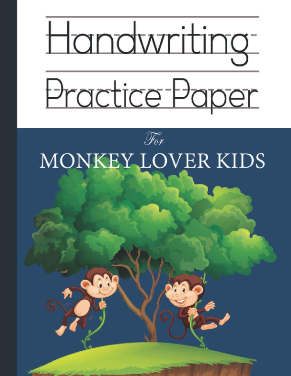 Buy Handwriting practice paper for monkey lover kids: Cute twin monkey ...
