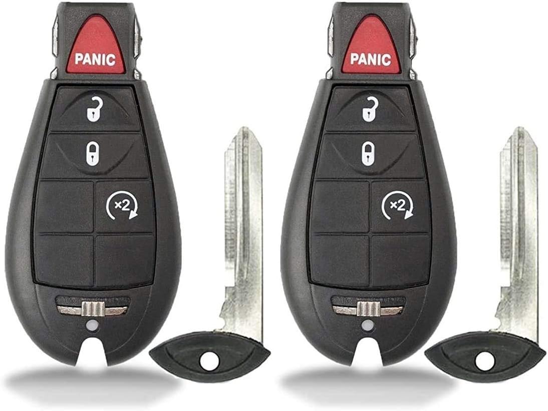 Amazon.com: 2 New Keyless Entry 3 Buttons Remote Start Car Key Fob ...