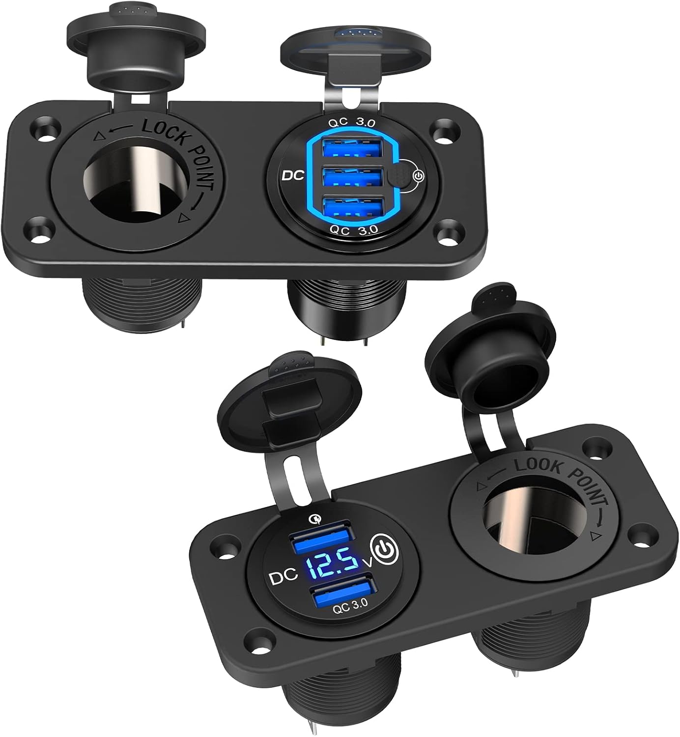 Amazon.com: 12 Volt USB Outlet Cigarette Lighter Socket: Ouffun ...