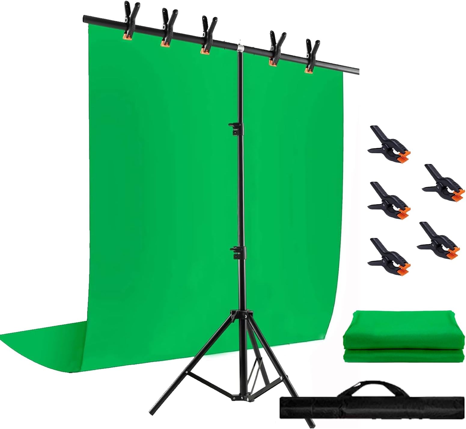 Amazon.com : Green Screen Backdrop with Stand Kit, BEIYANG 6.5 X 5 Ft ...