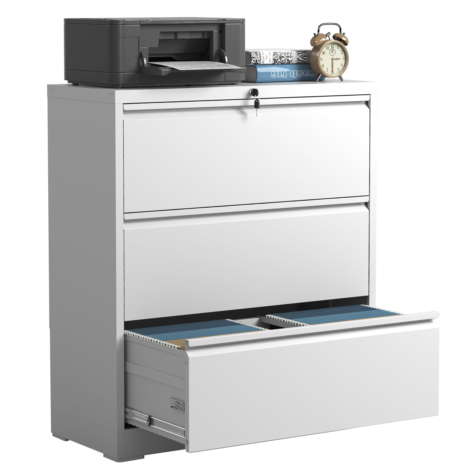 Snapklik.com : IKIMI 3 Drawer Lateral File Cabinets