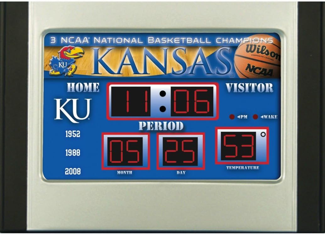 Amazon.com: Kansas Jayhawks Scoreboard Desk & Alarm Clock : Home & Kitchen