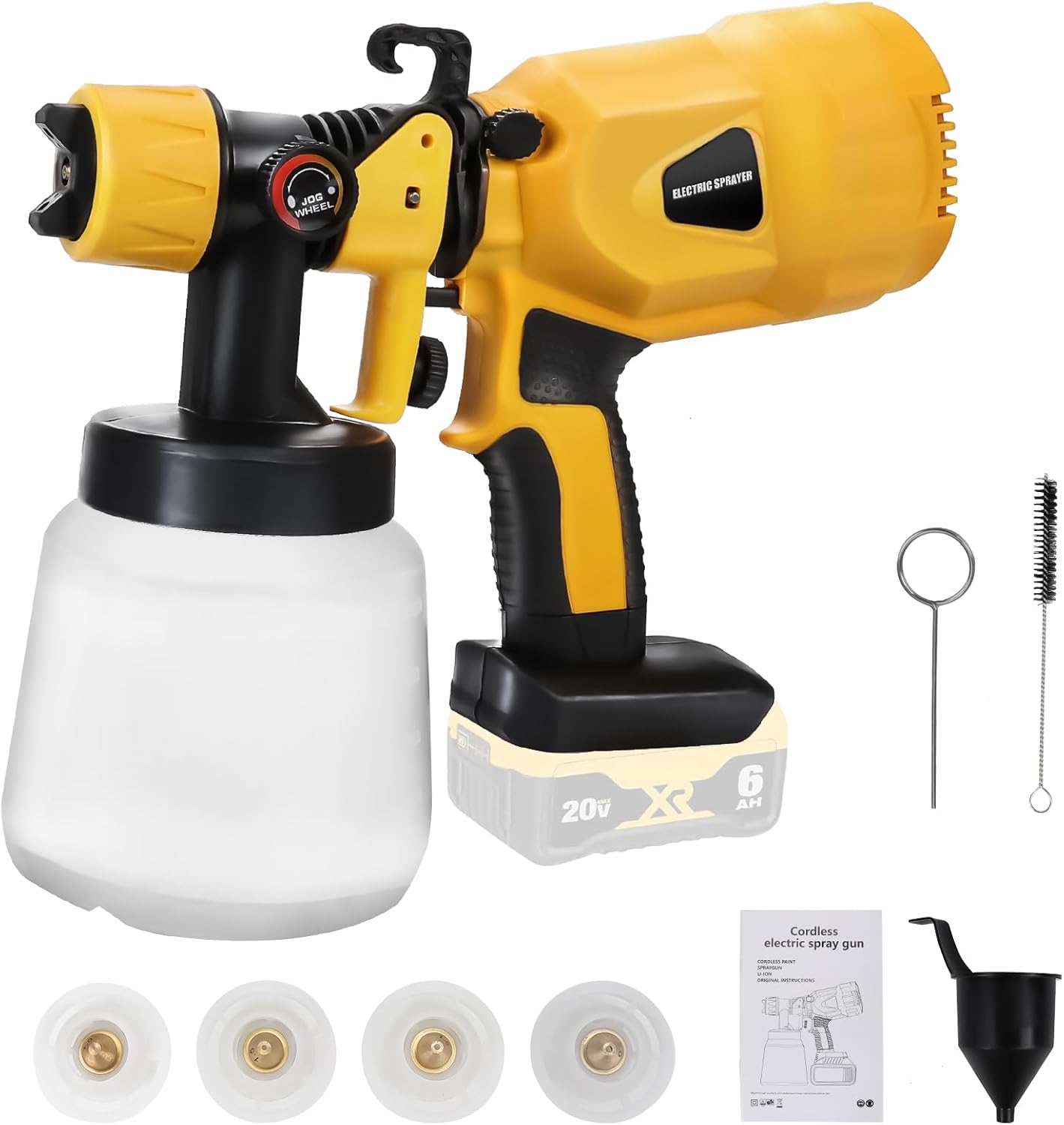 Cordless Paint Sprayer Compatible With DEWALT 20V Battery, HVLP Paint ...