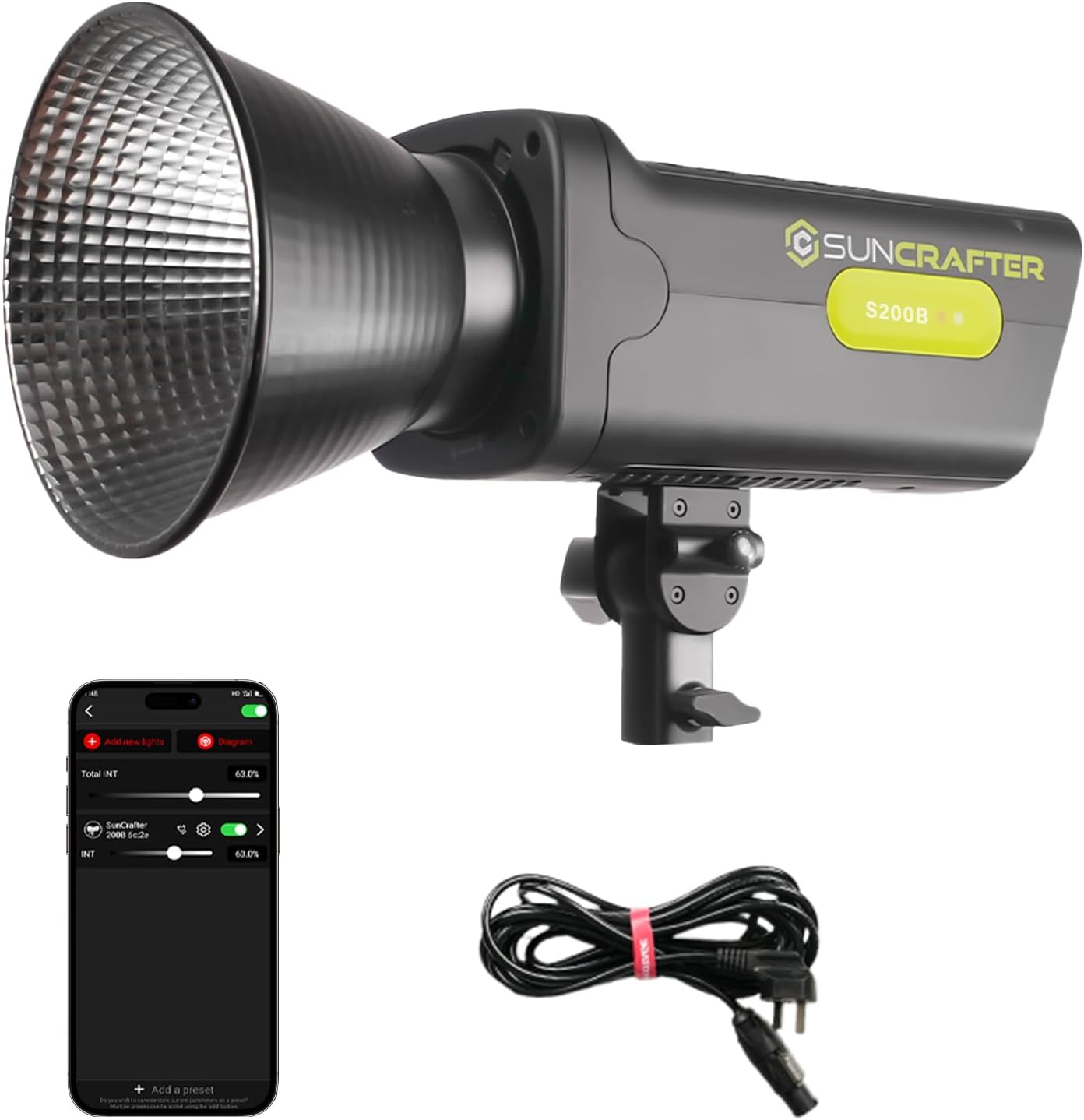 Amazon.com : SUNCRAFTER 200W/310W Max COB LED Light, 2700K-6500K Bi ...