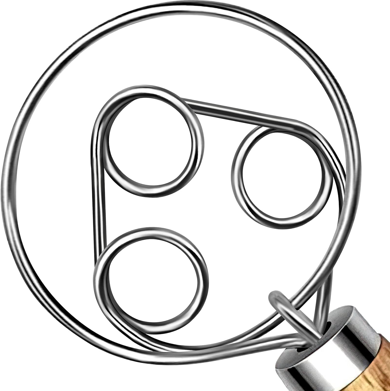 Amazon.com: TEEVEA Danish Dough Whisk Stainless Steel Dough Hook Dutch ...