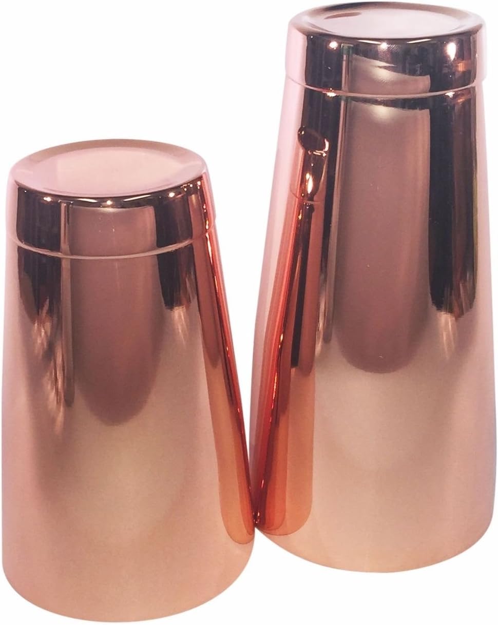 Copper Pro Boston Cocktail Shaker 28oz Tin and Copper 18oz Tin Set ...