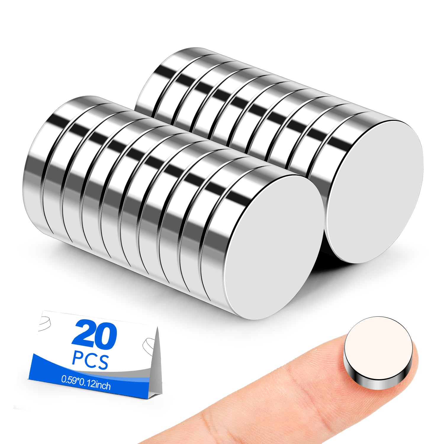 Snapklik.com : Small Magnets, 20 Pack Refrigerator Magnets 15x3mm Rare ...