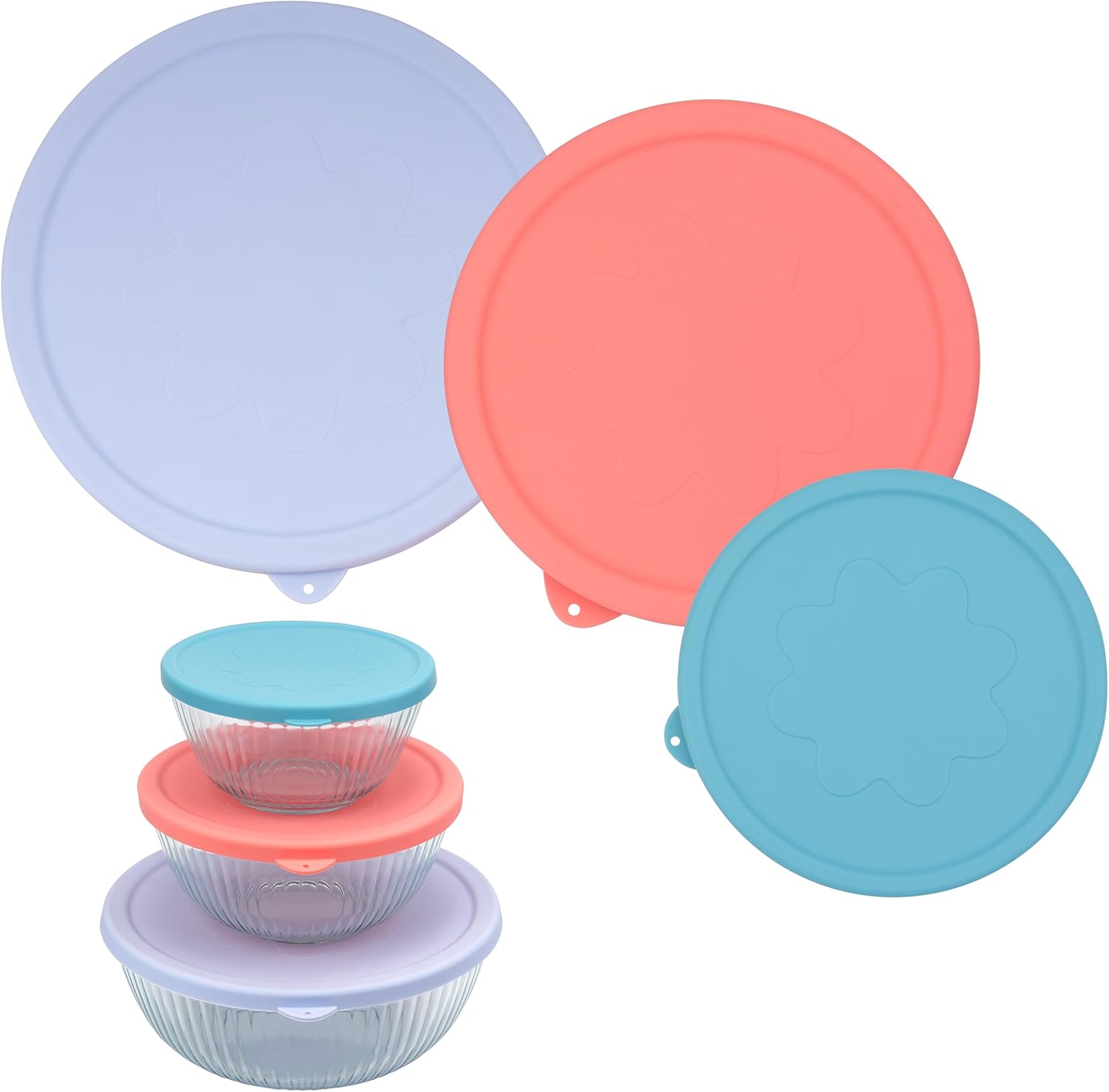 Amazon.com: Purekra 3 Pack Silicone Replacement Lids for Pyrex 7402-S 1 ...
