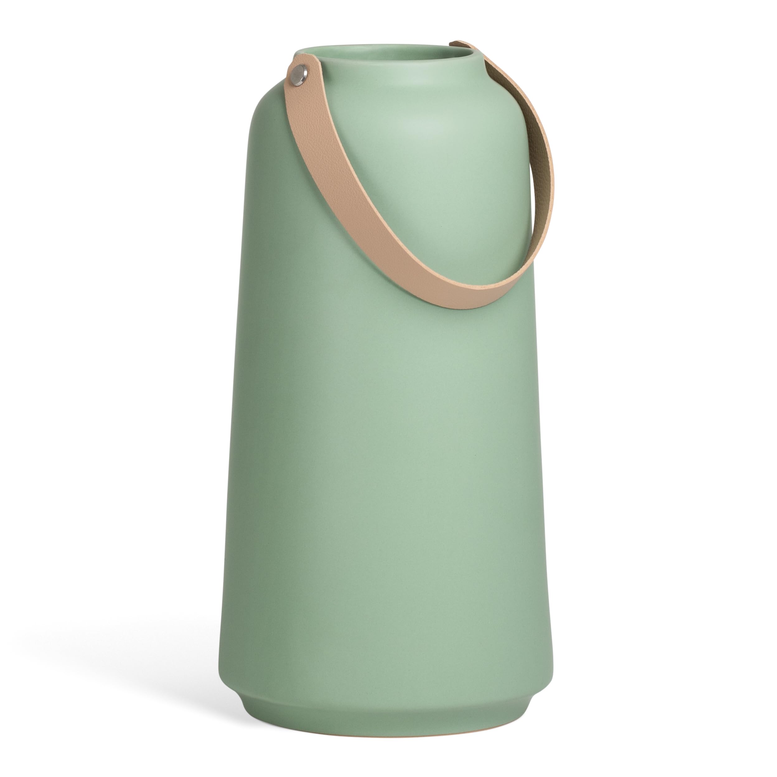 Amazon.com: Torre & Tagus Lido Sage Green Cylinder Vase with Handle in ...