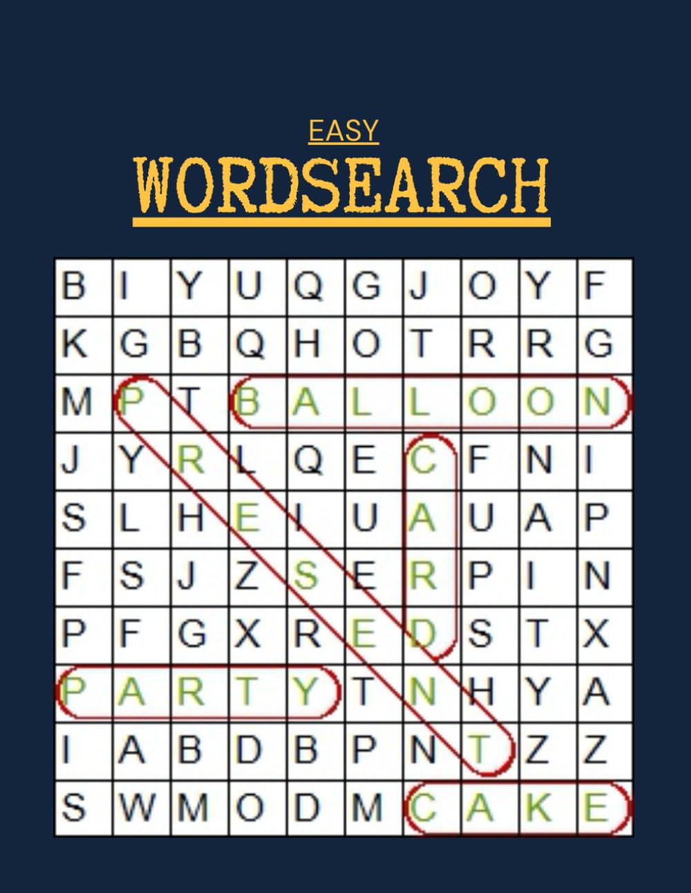 EASY WORD SEARCH: Themed Puzzle Book for Adults, Seniors and Teens ...