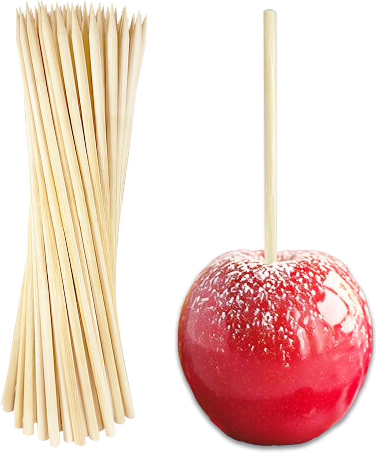 Amazon.com: Candy Apple Sticks (50 Pack), 10 Inch Caramel Apple Sticks ...