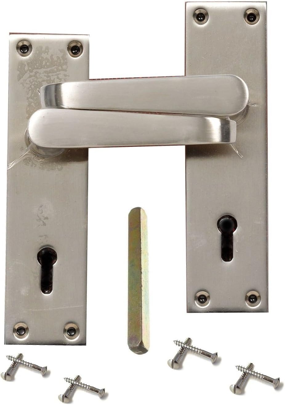 Merriway BH02107 Victorian Lock Set, 150mm (6 inch) -Matt Chrome ...