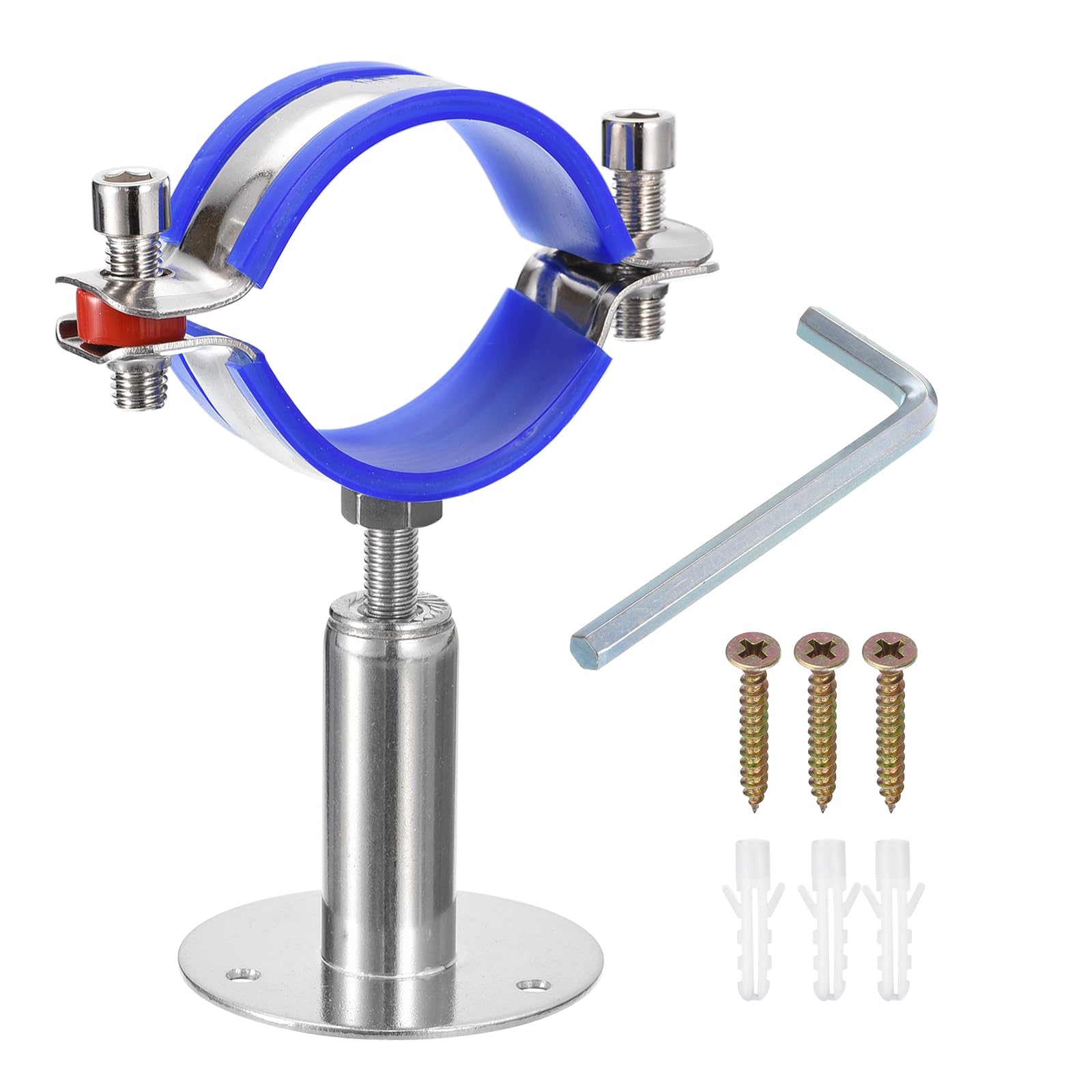 sourcing map Stainless Steel Pipe Supports Wall Mount Ceiling Mount ...