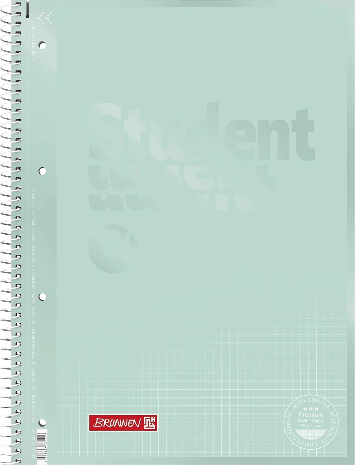 Brunnen College Notepad Premium Student Colour Code A4 Cover Sheet ...