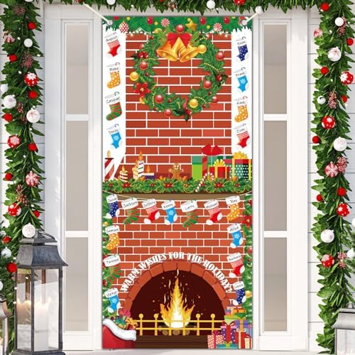 Amazon.com : Merry Christmas Door Decorations Xmas Door Decorations ...