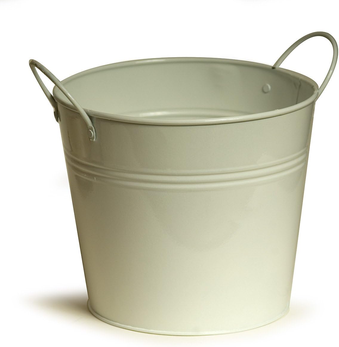 Amazon.com: Round Metal Pail Glossy White - 6.5 in.: Home & Kitchen