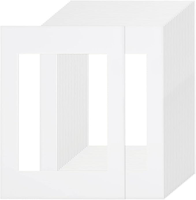 MIVIDE 40PCS A4 Mounts for 8 x 6 inch Picture Photo, White Picture ...