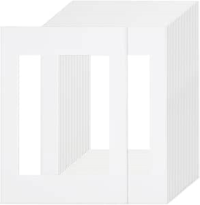 MIVIDE 40PCS A4 Mounts for 8 x 6 inch Picture Photo, White Picture ...