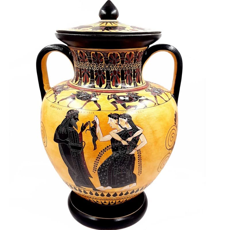 Amazon.com: Black figure Amphora 46cm,Dionysus and Maenads,Museum ...