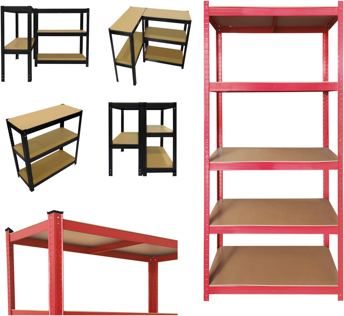 Freestanding Shelf Storage Steel Shelving Rack, Heavy Duty Shed Garage ...