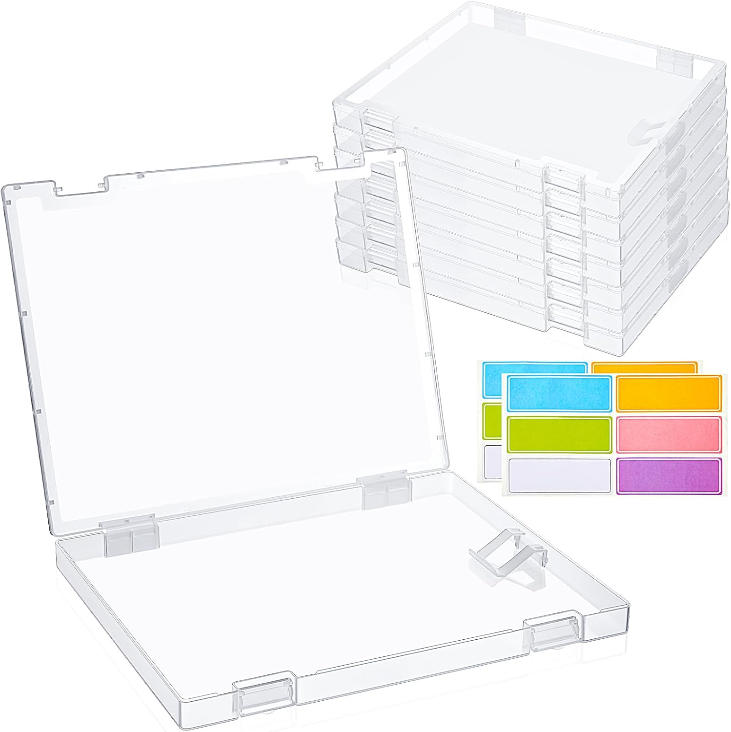 Amazon.com: Colarr 8 Pcs A4 File Portable Project Case with Clip ...