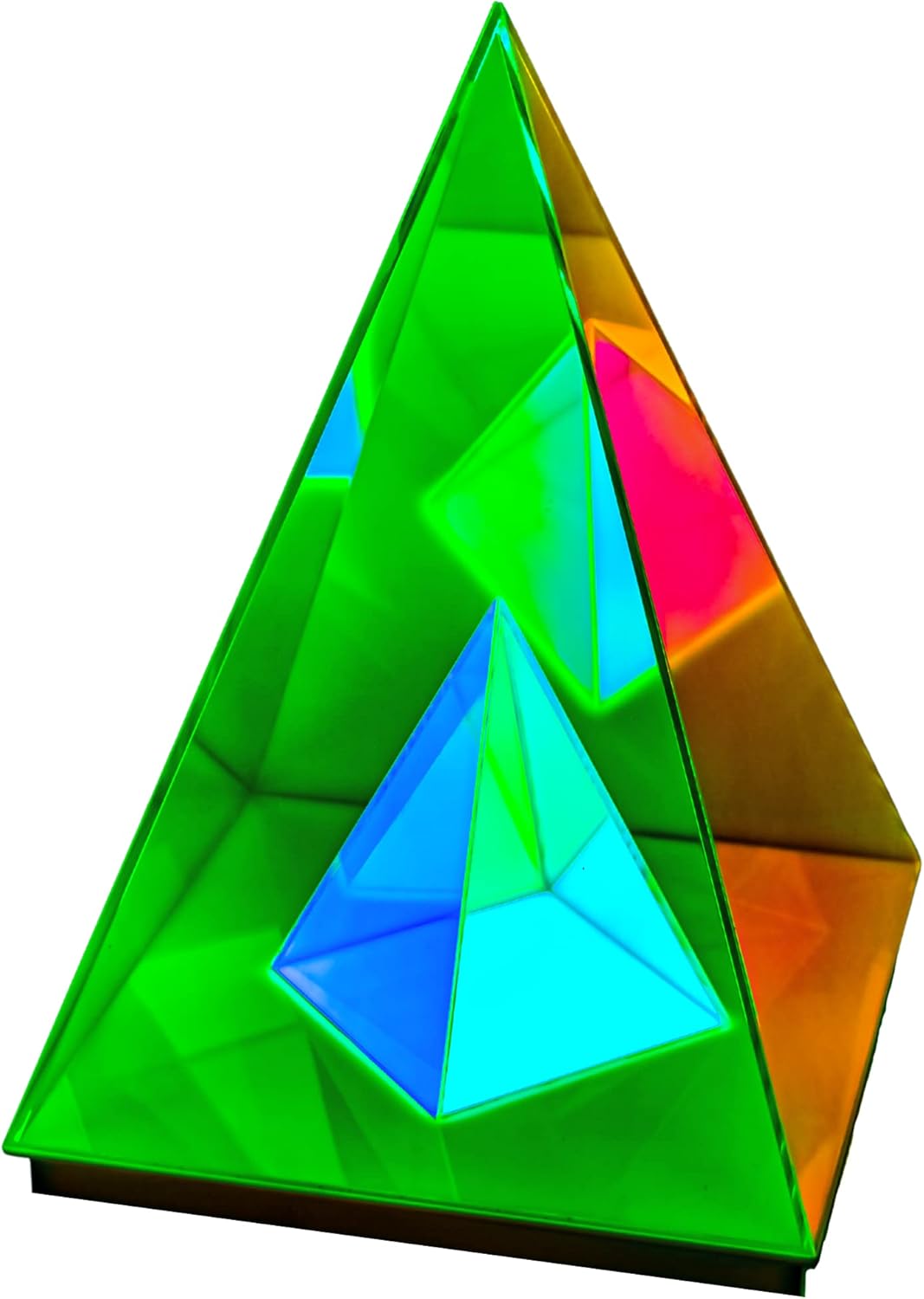 Casa Di Lumo Infinity Pyramid Table Lamp, LED, Magical, Colorful ...