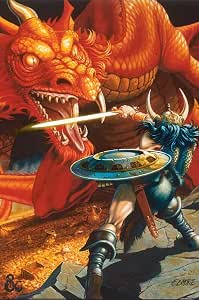Amazon.com: Dungeons & Dragons - Fantasy/Gaming Poster (Dragon Battle ...