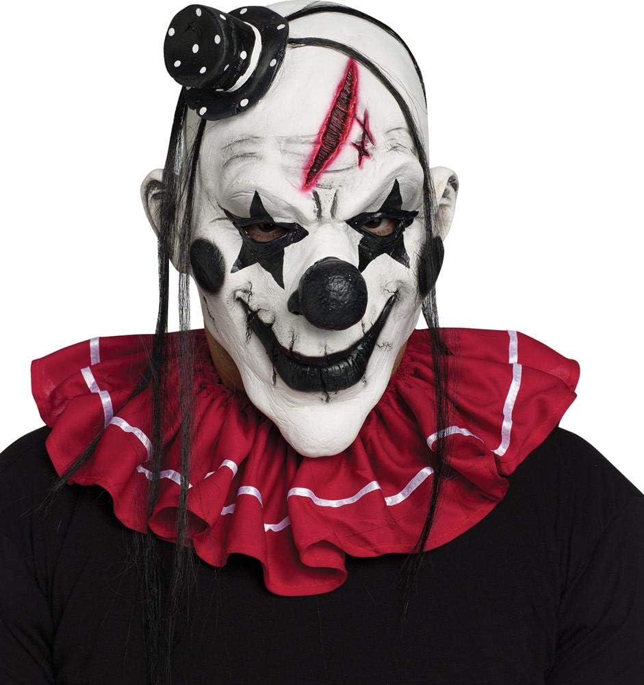 Amazon.com: Fun World Clown Mask Multicoloured Accessory, White/Black ...