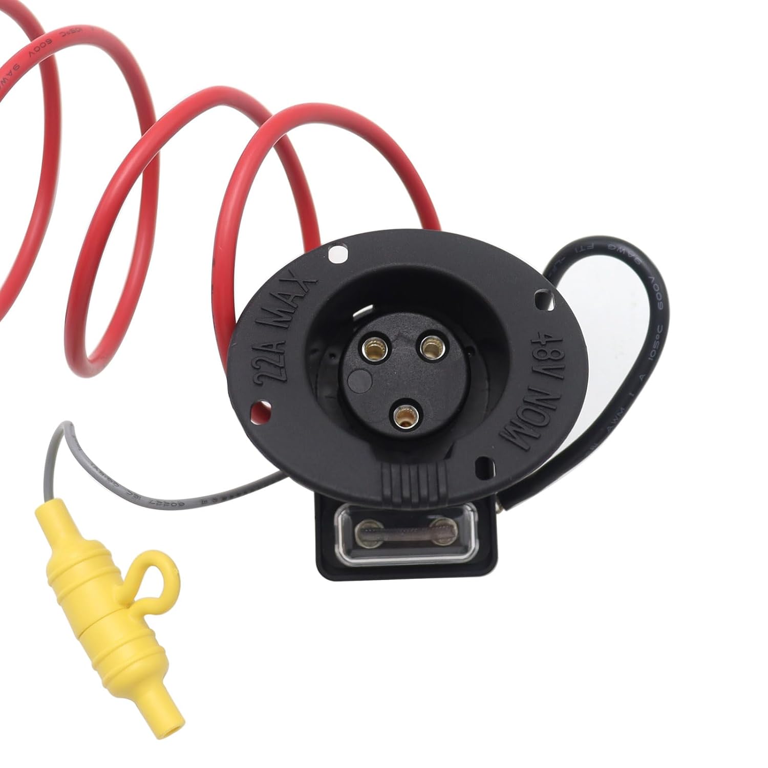 Amazon.com : Eseegoo Golf Cart 48 Volt Charger Receptacle and Fuse ...