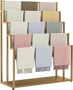 Amazon.com: Large Scarf Rack Display Stand on Wheels, 150cm Tall Floor ...