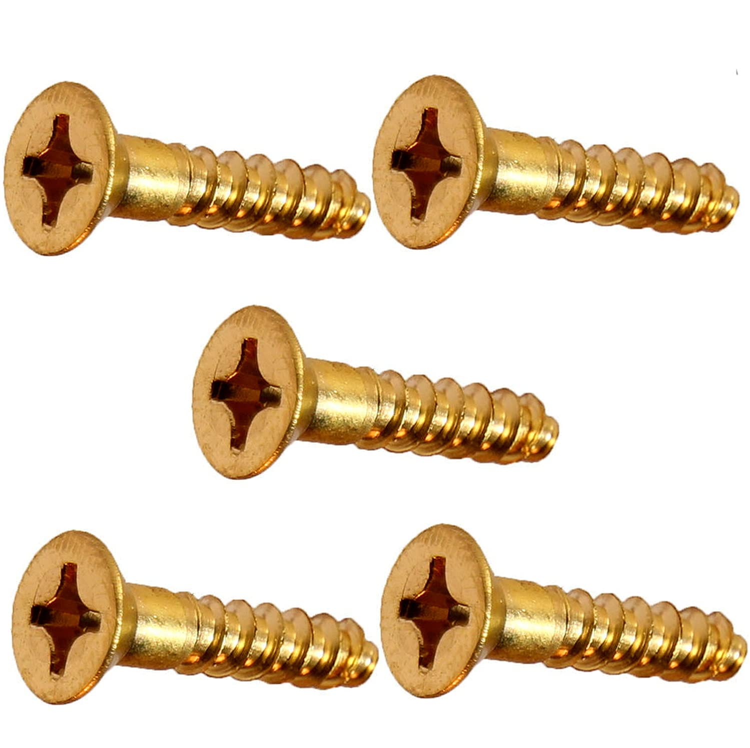 Phillips Flat Head Wood Screw Kit Hardware Solid Brass #8X5/8'' Pack of ...
