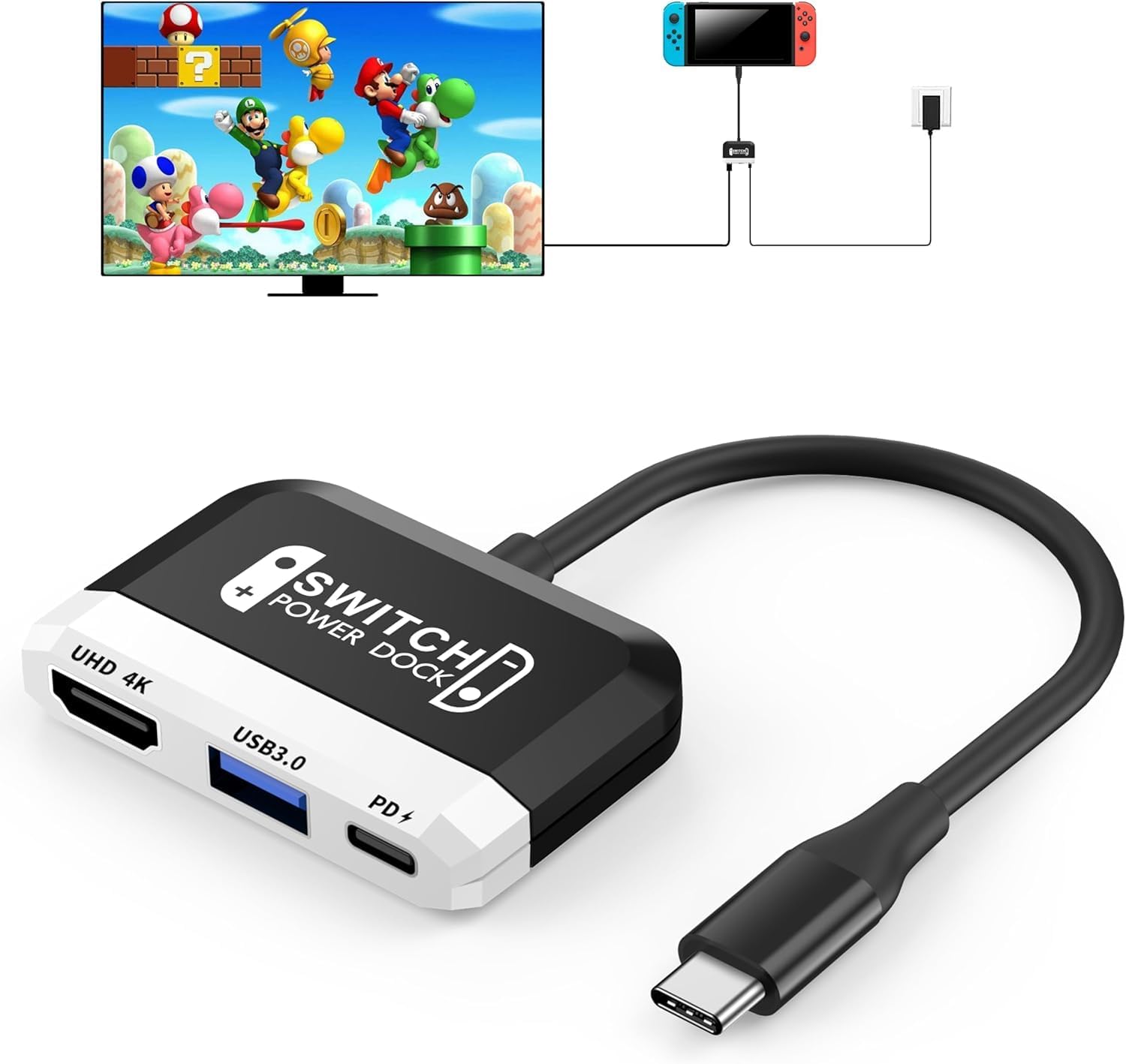 Amazon.com: Switch Dock for Nintendo Switch/OLED Switch,3-in-1 Portable ...