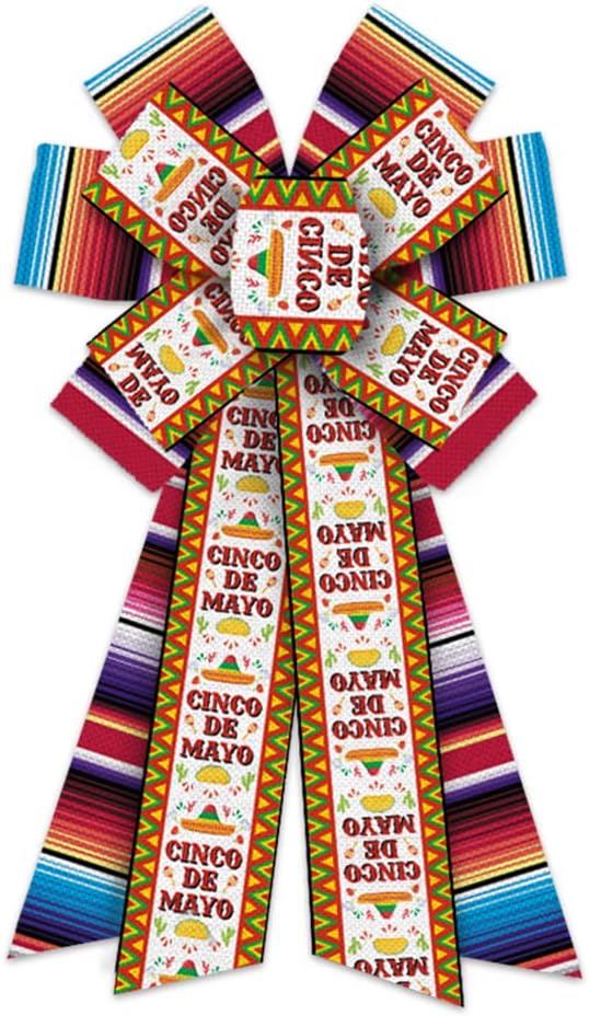 Amazon.com: ALIBBON Large Fiesta Bows for Wreaths, Mexican Fiesta ...