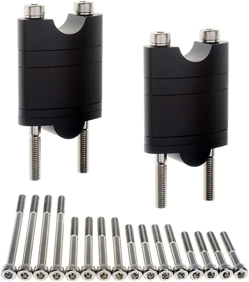 Amazon.com: APE RACING Billet Aluminum Handlebar Risers Adjustable ...