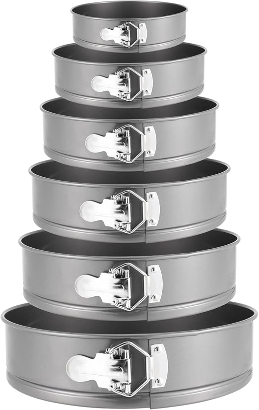 SEUNMUK 6er Set Kuchenformen, runde Springform mit abnehmbarem Boden ...