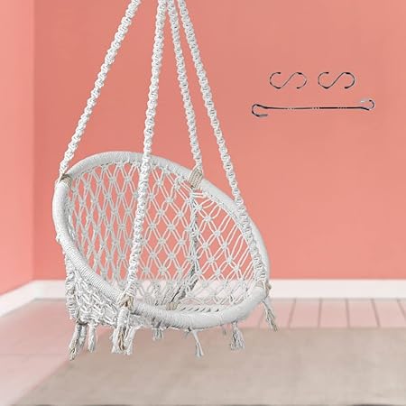 Swingzy Cotton Netted Rope Hanging Swing Chair for Adults & Kids/Swing ...
