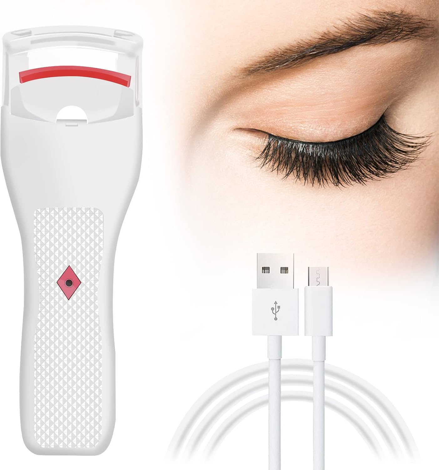 Amazon.com : Heated Eyelash Curlers, USB Rechargeable Electric Eyelash ...
