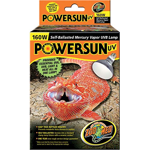 zoomed Zoo Med Powersun UV Mercury Vapour Lamp, 160 Watt – BigaMart