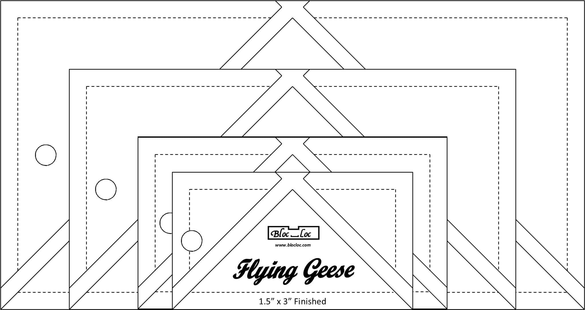 Amazon.com: Bloc Loc~Flying Geese 3" x 6" Acrylic Ruler
