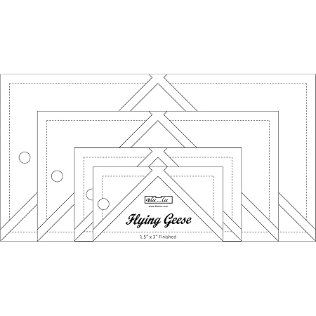 Amazon.com: Bloc Loc Flying Geese Ruler Set 2~1.5"x 3,2"x 4" : Arts ...